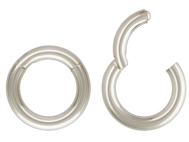 Sterling Silver Circle Clasp 21mm Large Round Clasp Openable