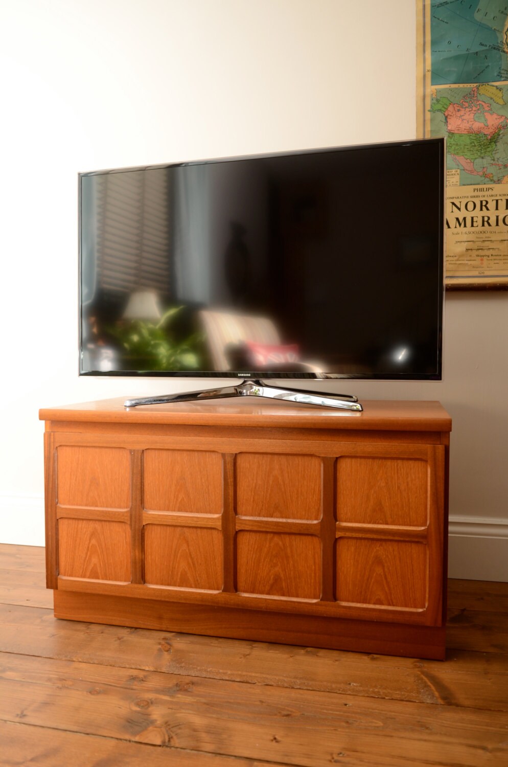 Retro Teak Nathan TV Unit Hifi Stand Vintage Cabinet Drawers Mid ...