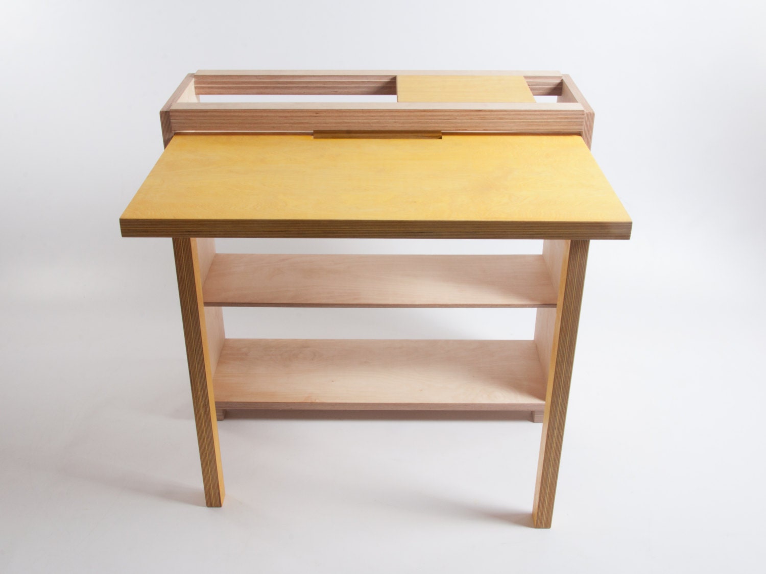 Drop-Leaf Tablet Desk Folding Desk / Side Table / Storage