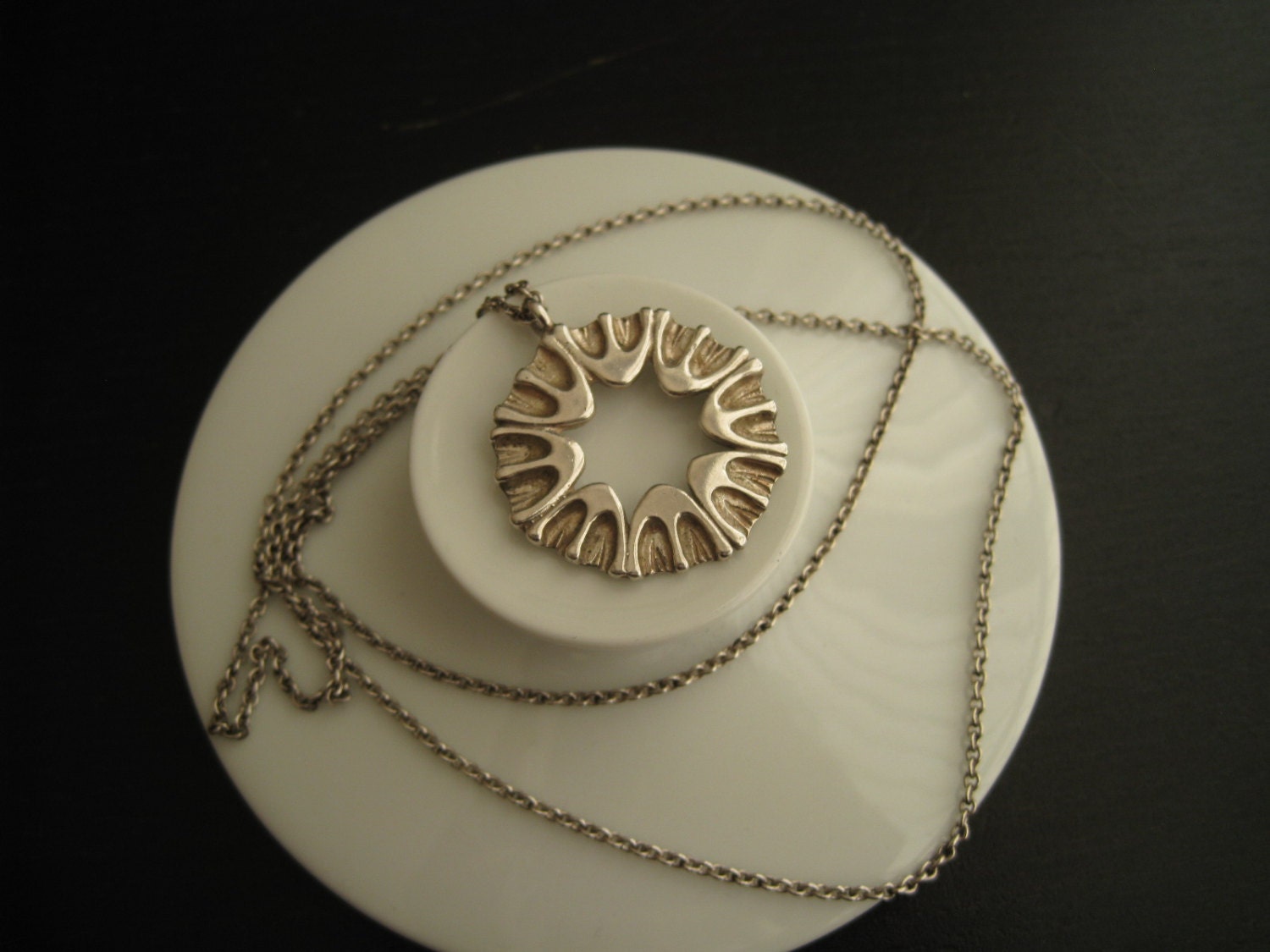 Traditional sami sterling silver pendant by Juhls Norway.