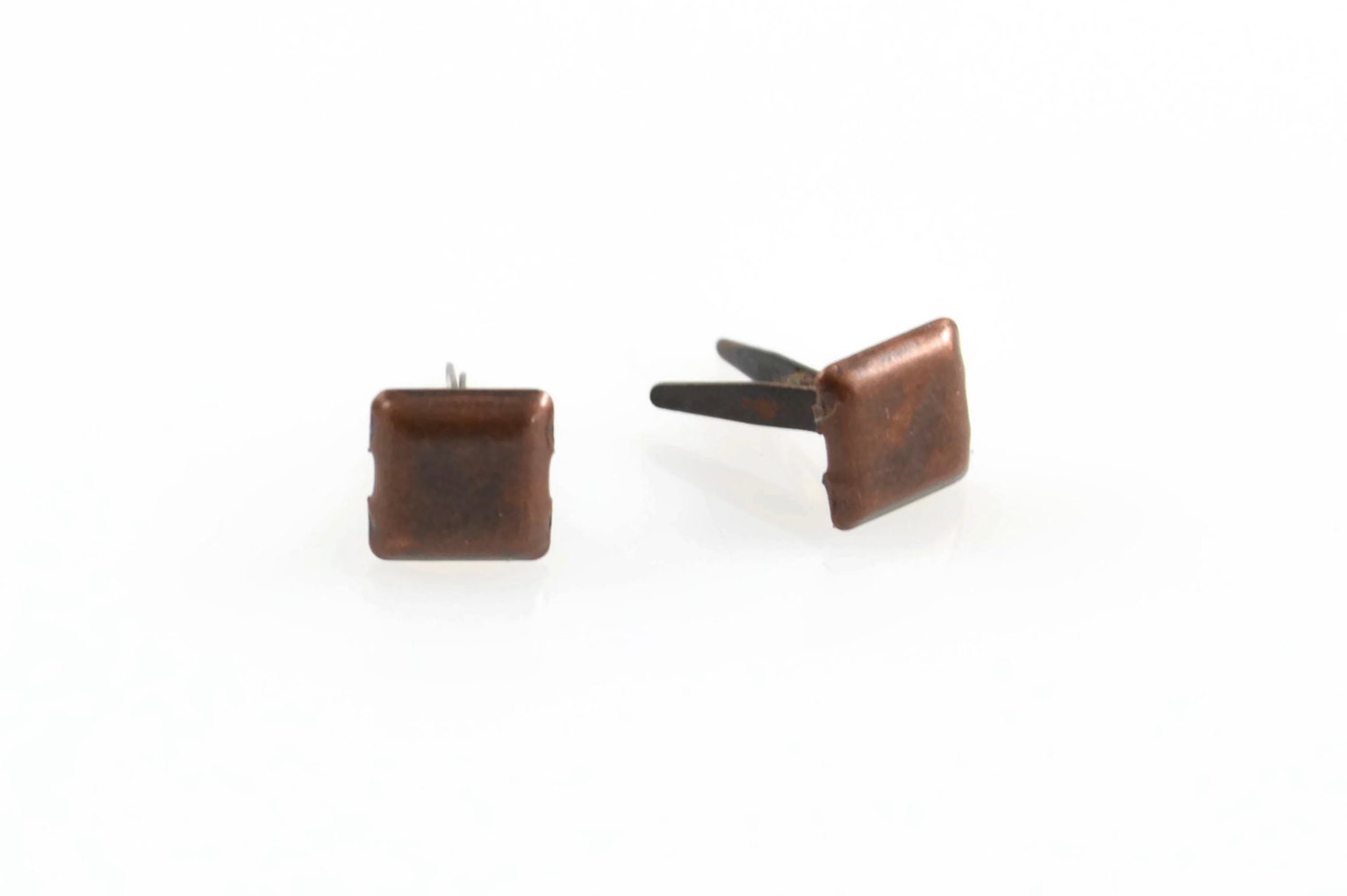 5mm SQUARE BRAD CLIPS (Set of 100) - Dark Copper Square Brad Clips Set ...