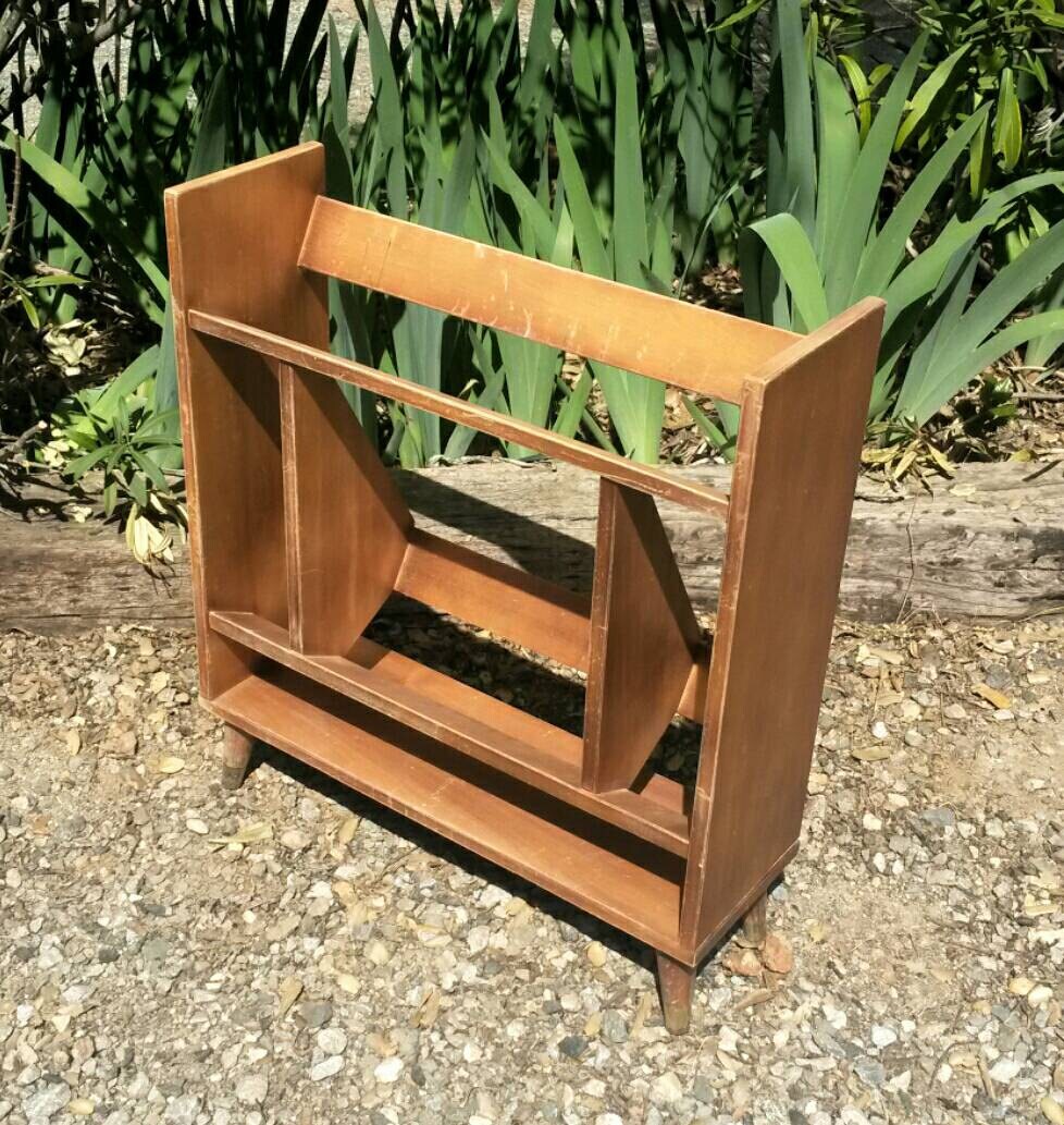 Record Album Rack Holder Vintage Wood Shelf Shelves Two Tiered – Pick ...