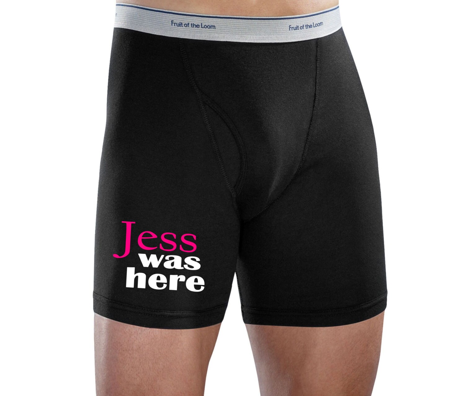 Jess was here custom name men's boxers briefs by BayWear on Etsy