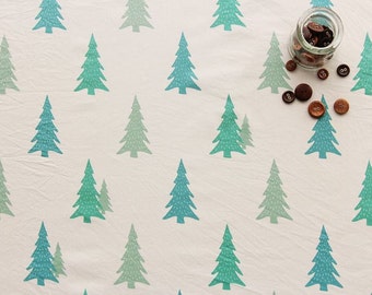 Scandinavian Nordic Style Pine Tree Pattern Fabric 4 Colors