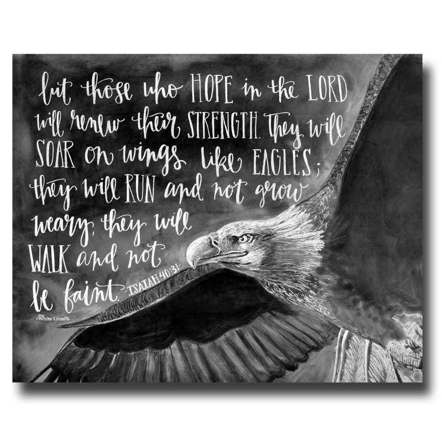 Christian Art Scripture Art Bible Verse Art Isaiah 40:31