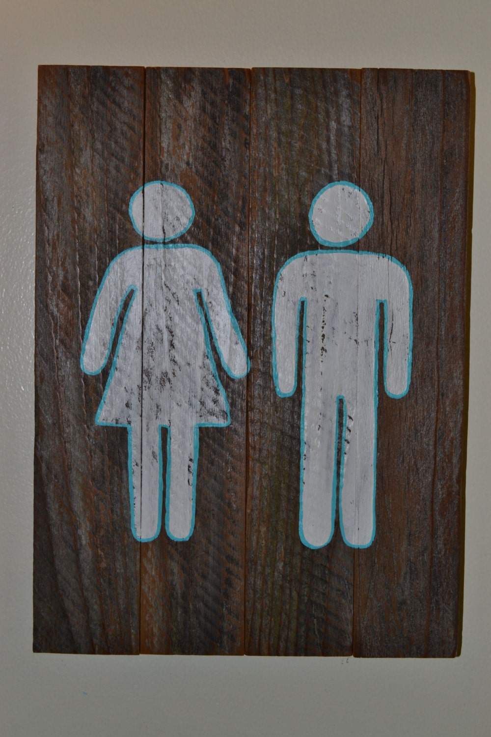 Restroom Sign Wood Bathroom Sign By Signs From a Sparrow