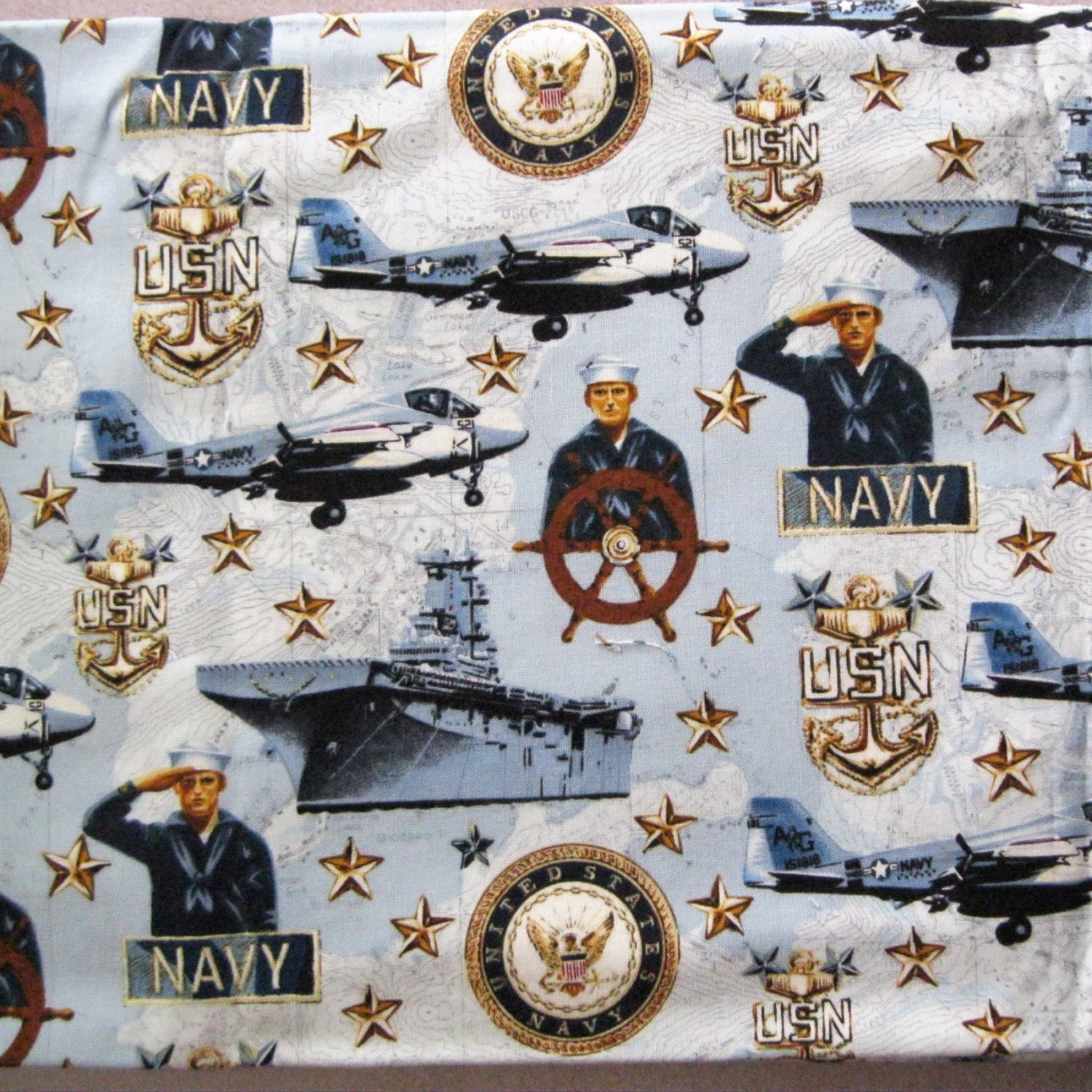 Military Navy Robert Kaufman 1 1/2 yards Quilting Fabric