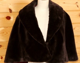Faux fur capelet | Etsy