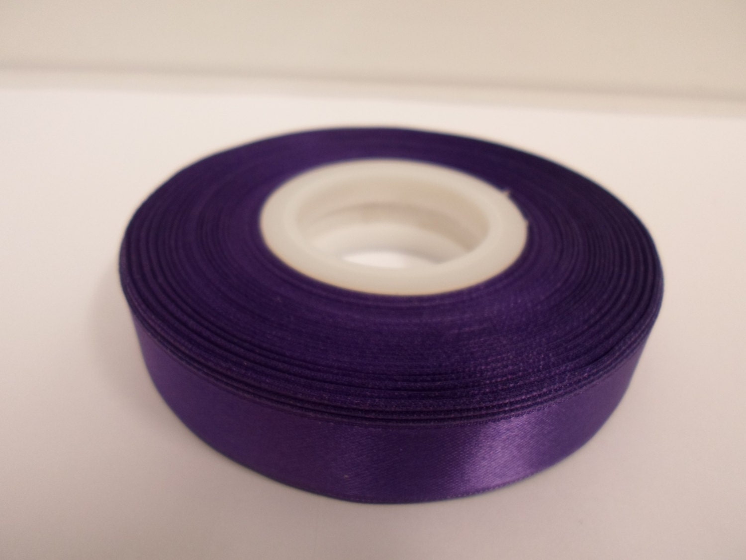 1 roll of 15mm Dark purple Satin Ribbon ribbon by BeautifulRibbon1