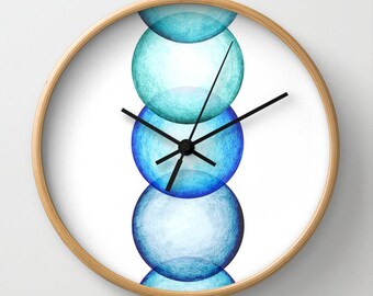 Popular items for blue wall clock on Etsy