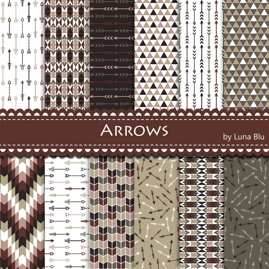 New Item added to my shop:Arrows Digital Paper: “Arrow Patterns ...