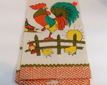 Unique rooster dish towels related items | Etsy