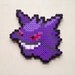 Gastly Haunter Gengar Mega Gengar Pokemon Perler by Pixelixir
