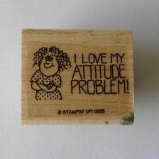 Stampin Up, Rubber Stamp Destash, Funny Cartoon Woman Stamp, Wood ...