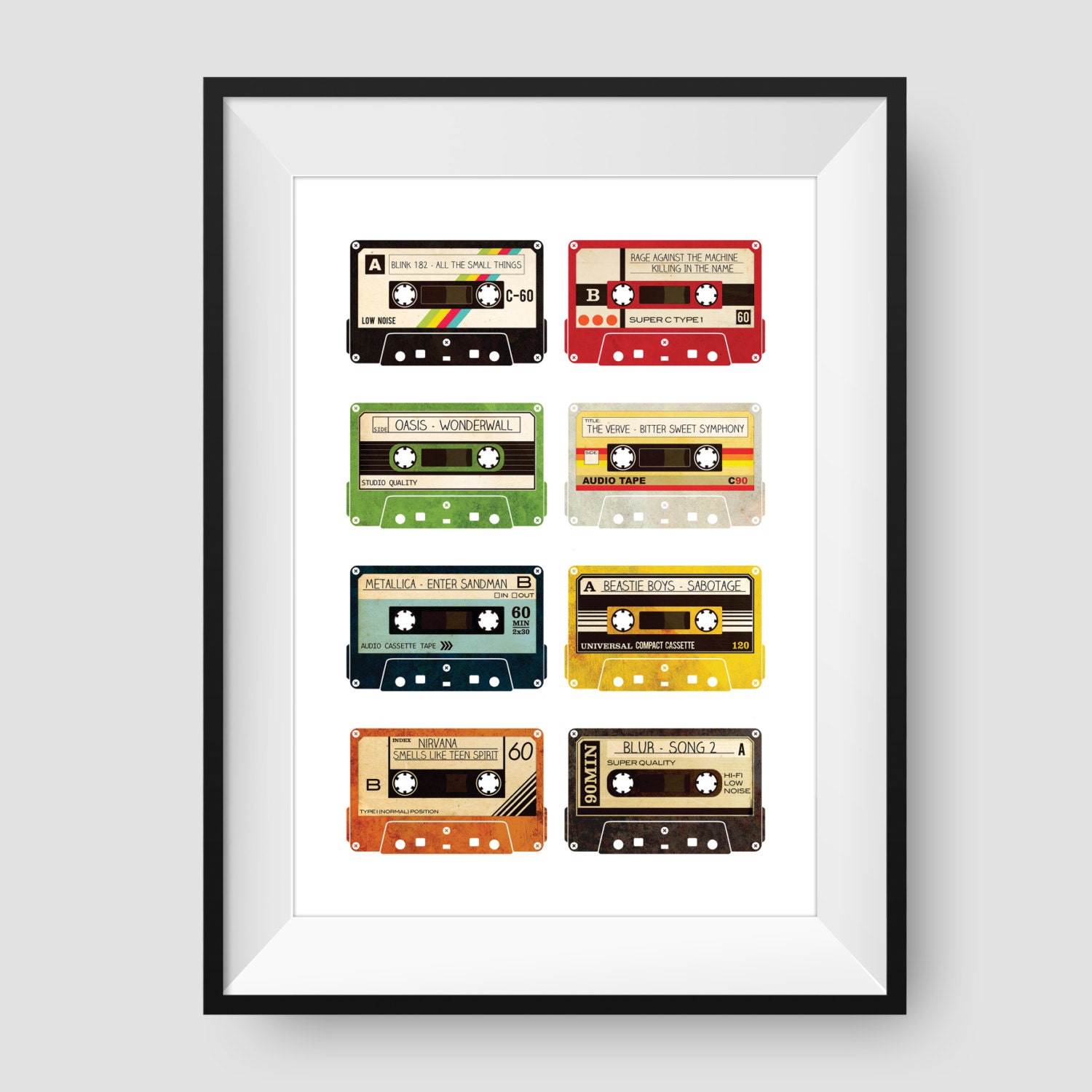 Personalised Cassette Print / Poster Add your favourite