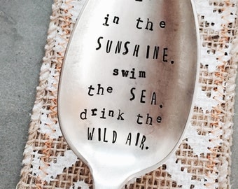 Stamped Silver Spoon Friendship Poem Soul by SweetThymeDesign