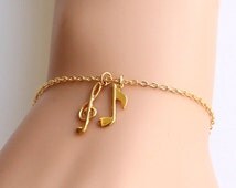 Popular items for music note bracelet on Etsy