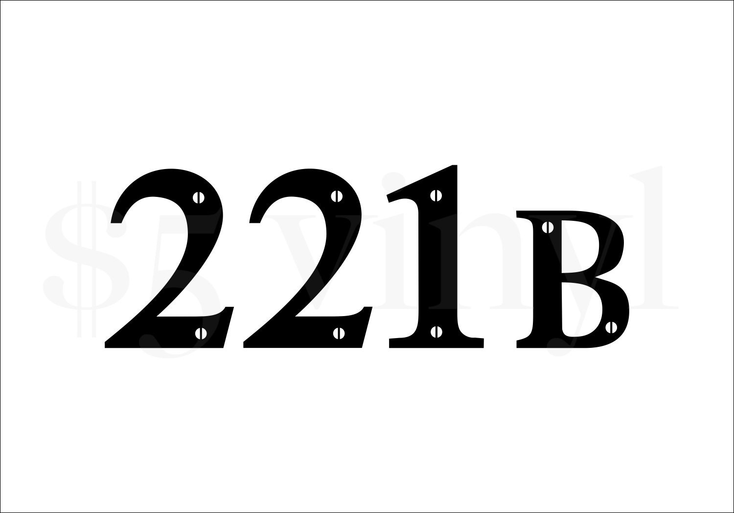 221 B Vinyl Wall Art Car Decal Sticker Window by FiveDollarVinyl