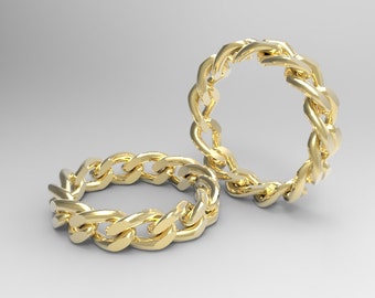 Popular items for chain link rings on Etsy