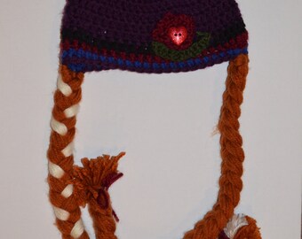 Items similar to Crochet Frozen Anna Princess Inspired Hat with Wig ...