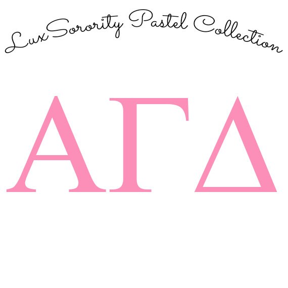 Alpha Gamma Delta Sorority Decal Pastel Colors by LuxBrilliance