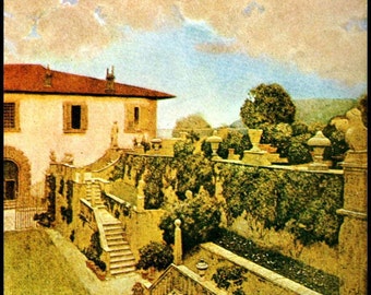 Maxfield Parrish Print 'Boboli Garden' Florence