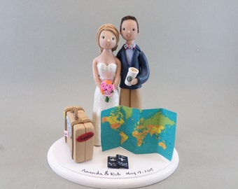 Suitcase cake topper | Etsy