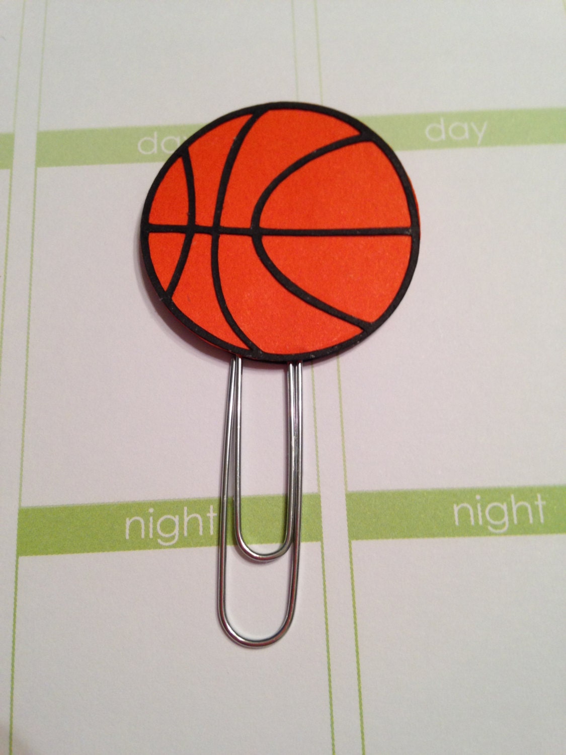 Basketball bookmark paper clip by Crochandy on Etsy
