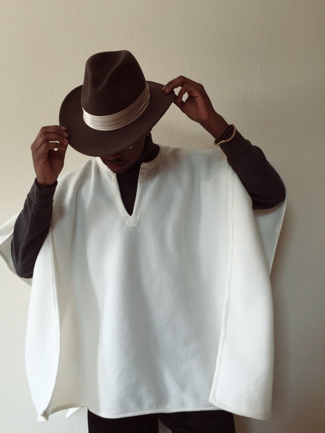 Mens poncho Custom Poncho Fleece Poncho boho poncho hippie