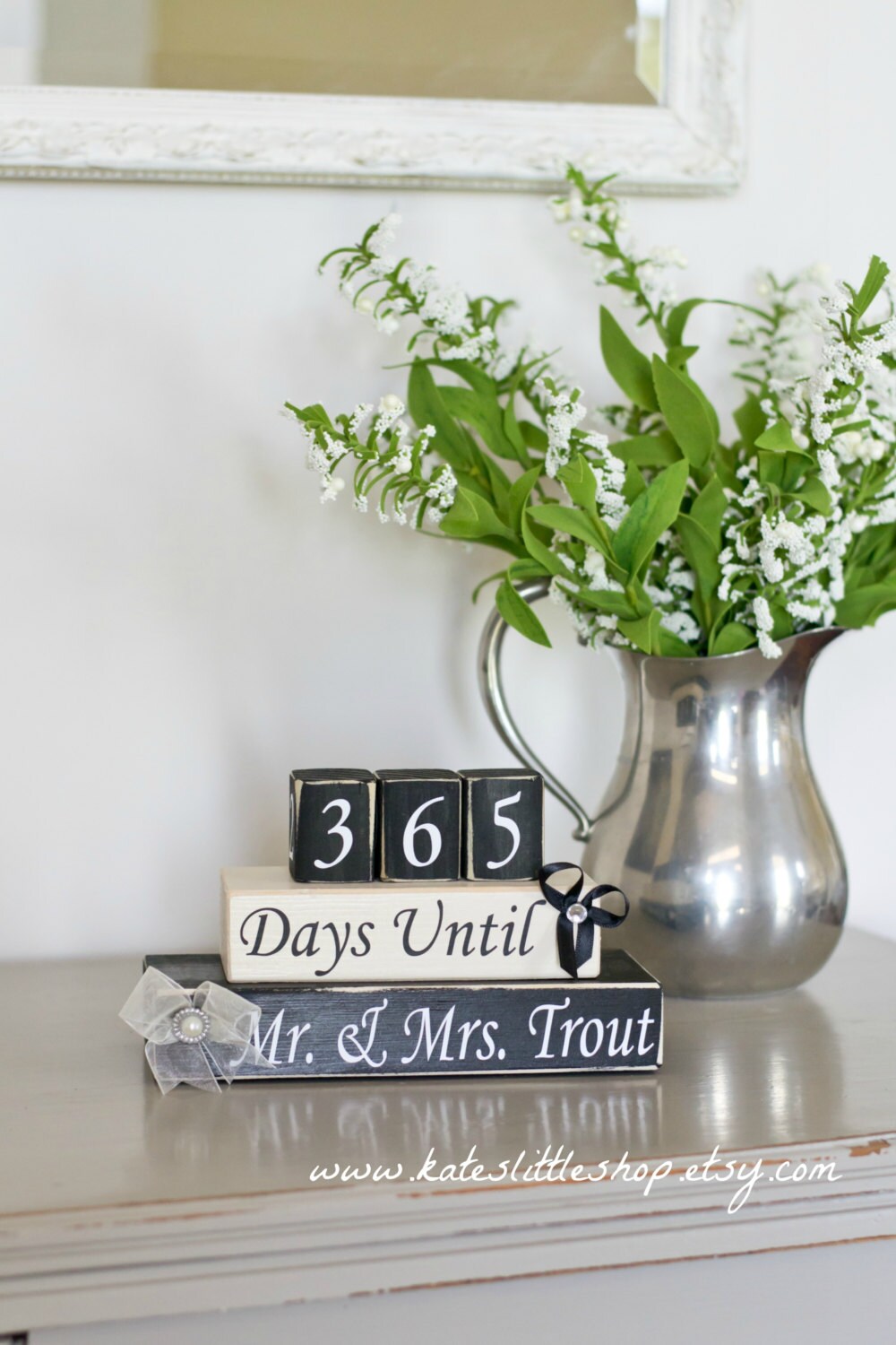 Countdown. Custom Wedding Countdown. Days Until Mr. & Mrs.