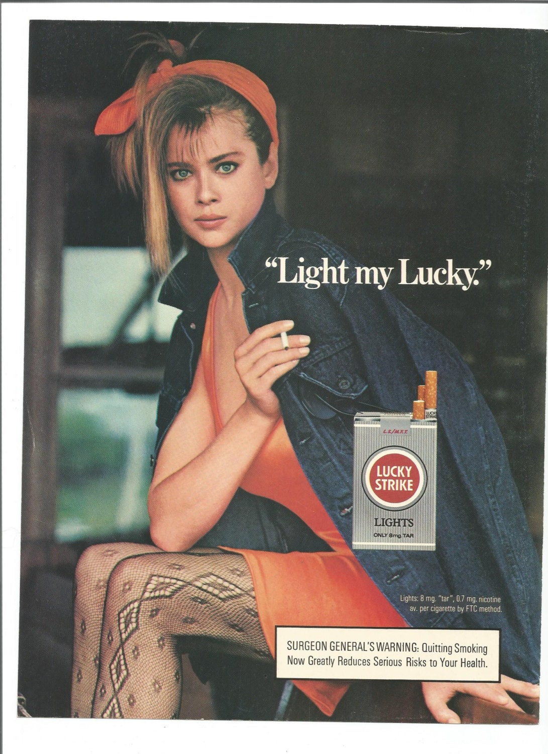 1985 lucky Strikes Zigaretten Werbung 80er Jahre Rauchen
