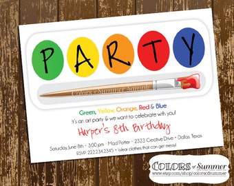 Unique color invitation related items | Etsy