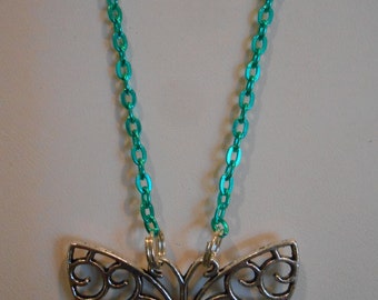 36 inch long Single White and Purple Chain by IsabellaWesley