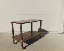 Vintage Wood & Metal TV Stand,Bar Cart,Kitchen Island,Tea Cart,Serving ...