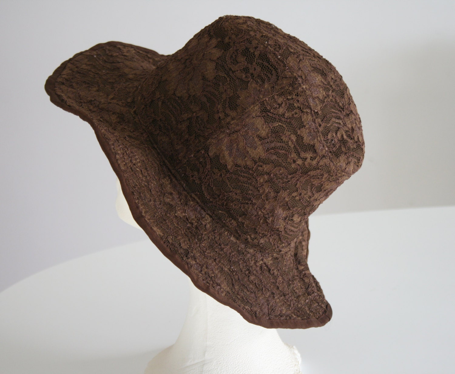 Hat / Hipster Fedora brown brocade. – Haute Juice