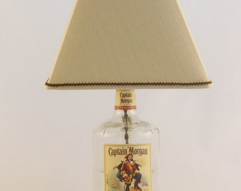 Captain Morgan Recycled Liquor Bottle Lamp, Large