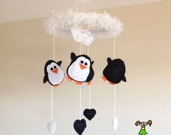 Penguin baby mobile | Etsy