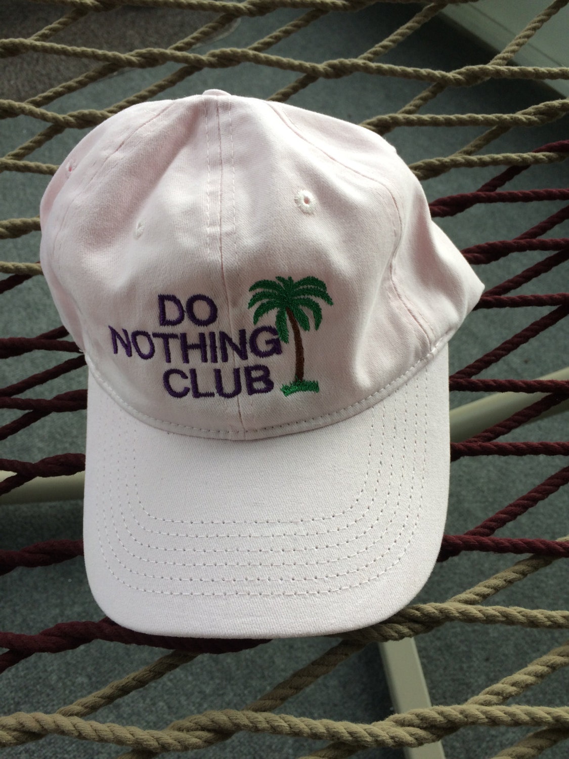 Do Nothing Club Cap Pink w/Purple Lettering