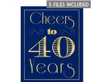 Popular items for cheers to 40 years on Etsy