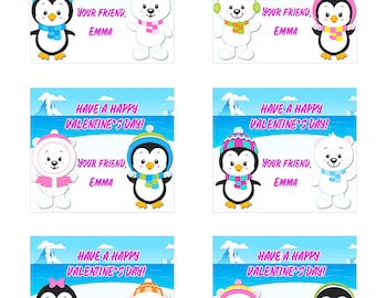 Popular items for penguin valentine on Etsy