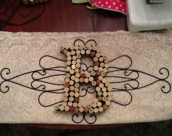 Personalized B wrought iron decor