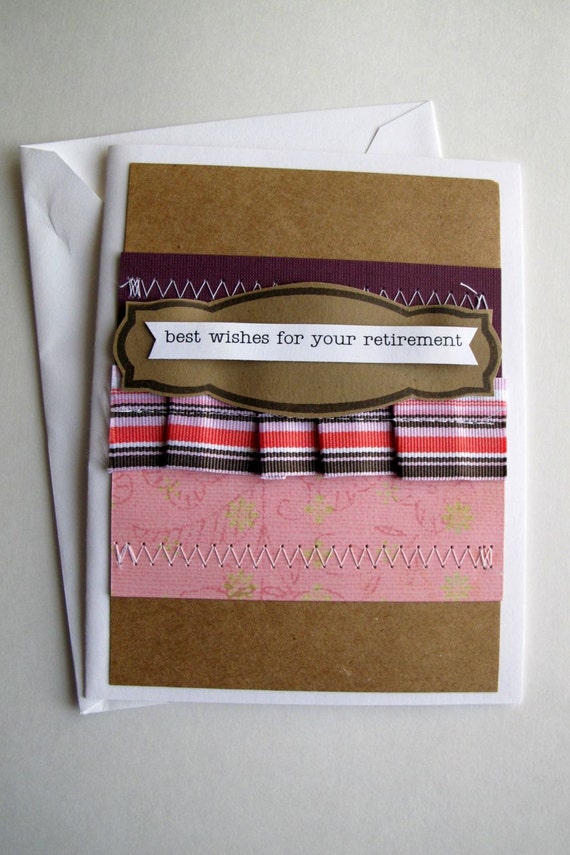 handmade Retirement greeting card best by BurkeSevenVintage handmade Retirement greeting card best by BurkeSevenVintage