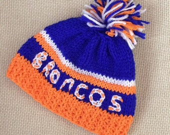 Popular items for broncos crochet on Etsy
