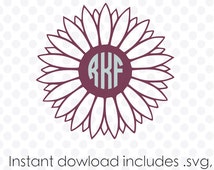Popular items for flower monogram on Etsy