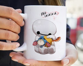 baymax and mochibig hero six two side mug //// blank mug /// white mug