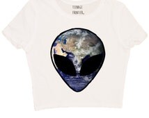 Popular items for alien crop top on Etsy