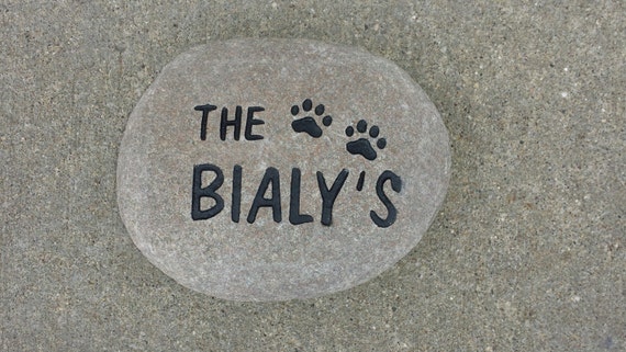Items similar to Custom Engraved Family Name Rock! on Etsy