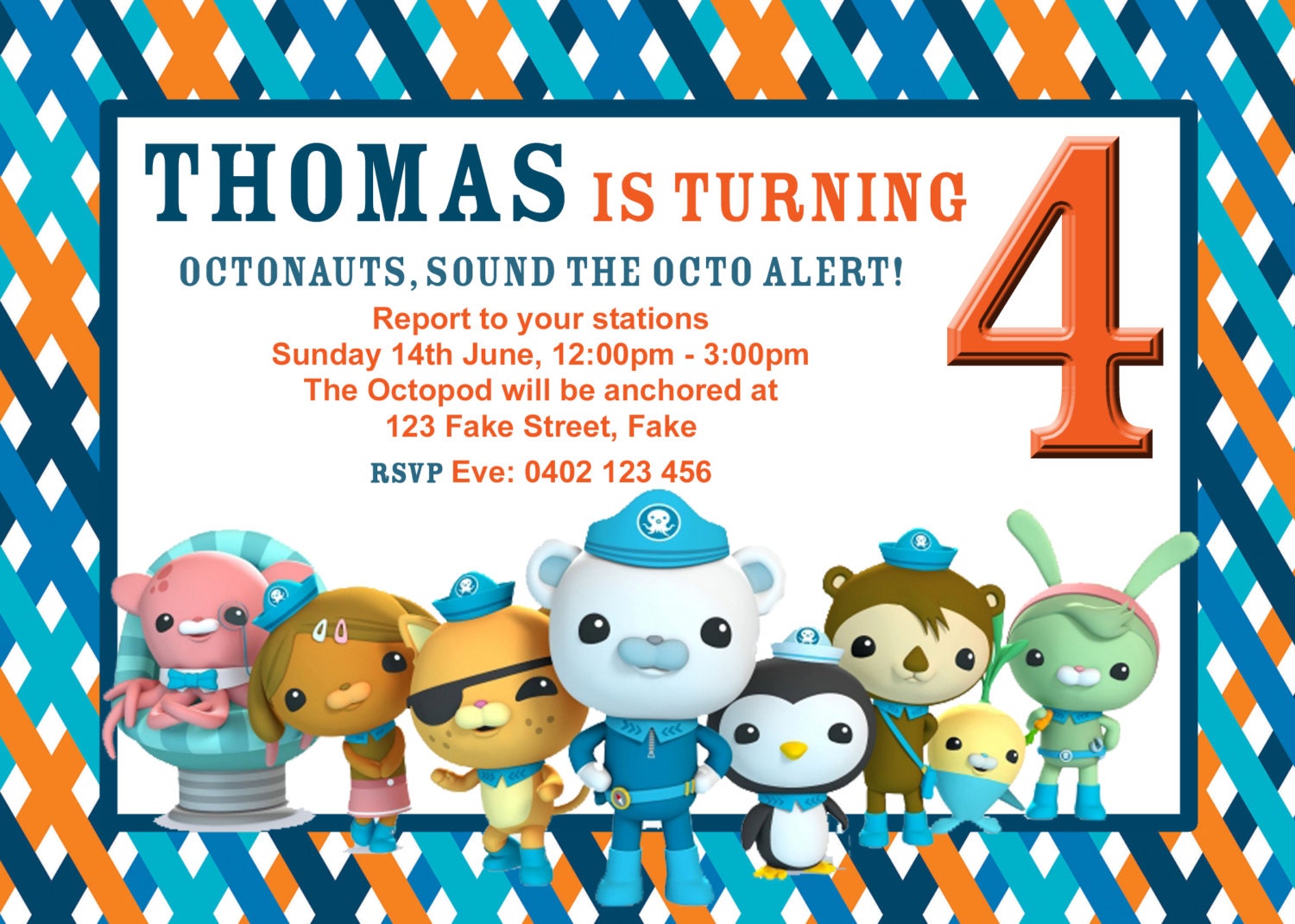 Customised Octonauts Birthday Invitation By ArtworkByAnti On Etsy