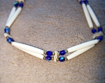 Items similar to Handmade Bone Bolo BEAVER on Black Cord Bone Tips on Etsy