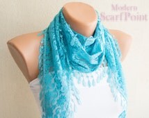 Unique triangle lace scarf related items | Etsy